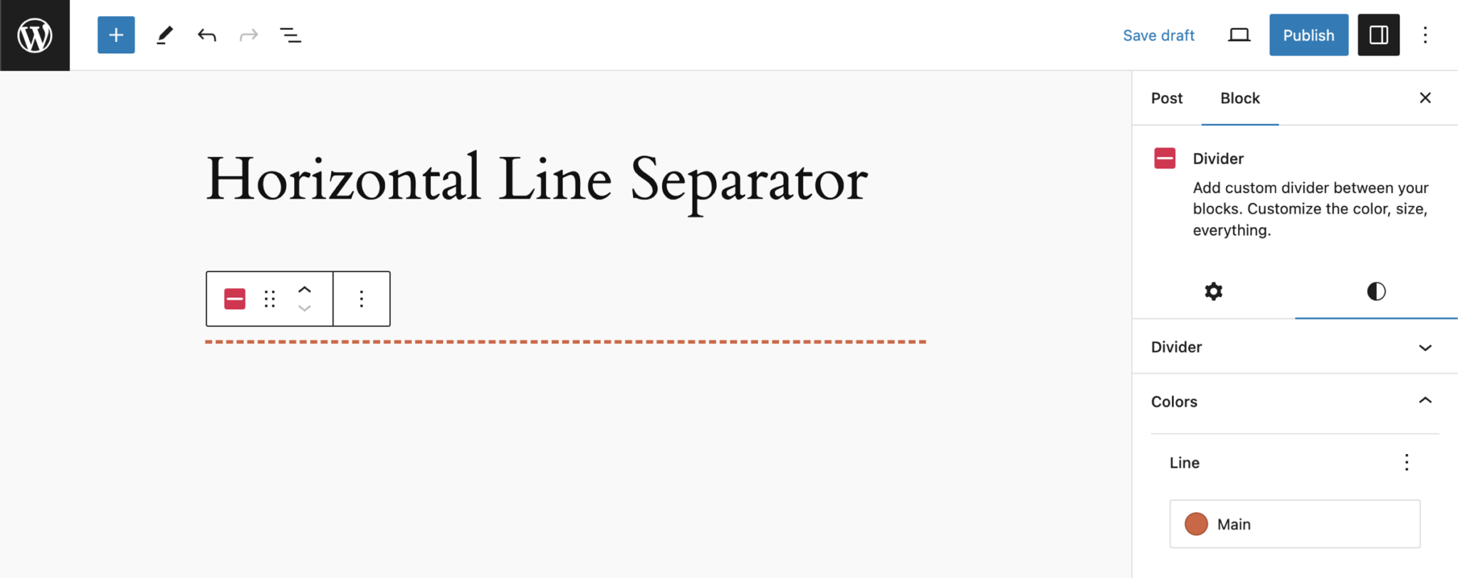 How To Add A Horizontal Line Separator in WordPress