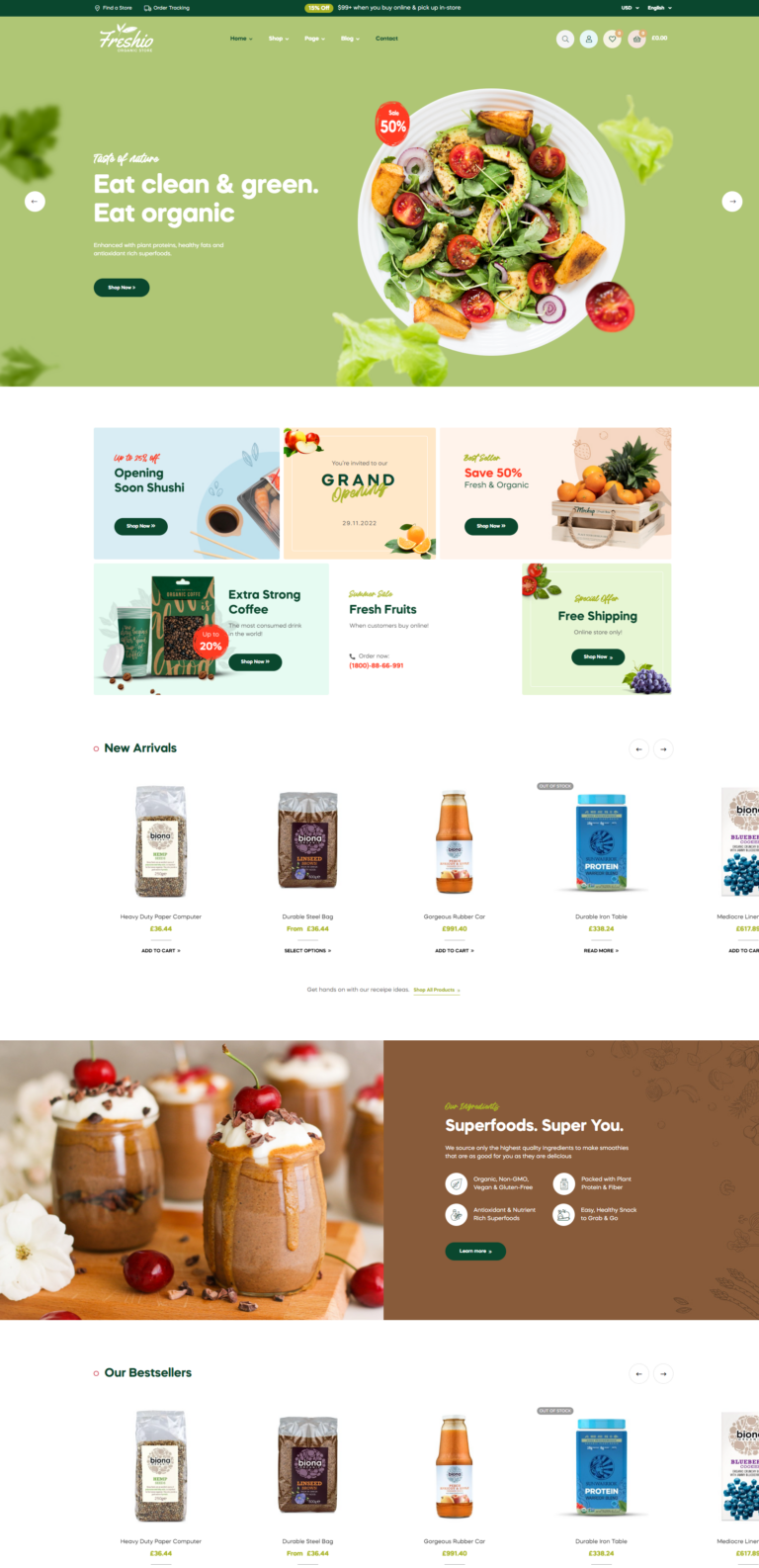 10 Best Organic Food WordPress Themes (2025)