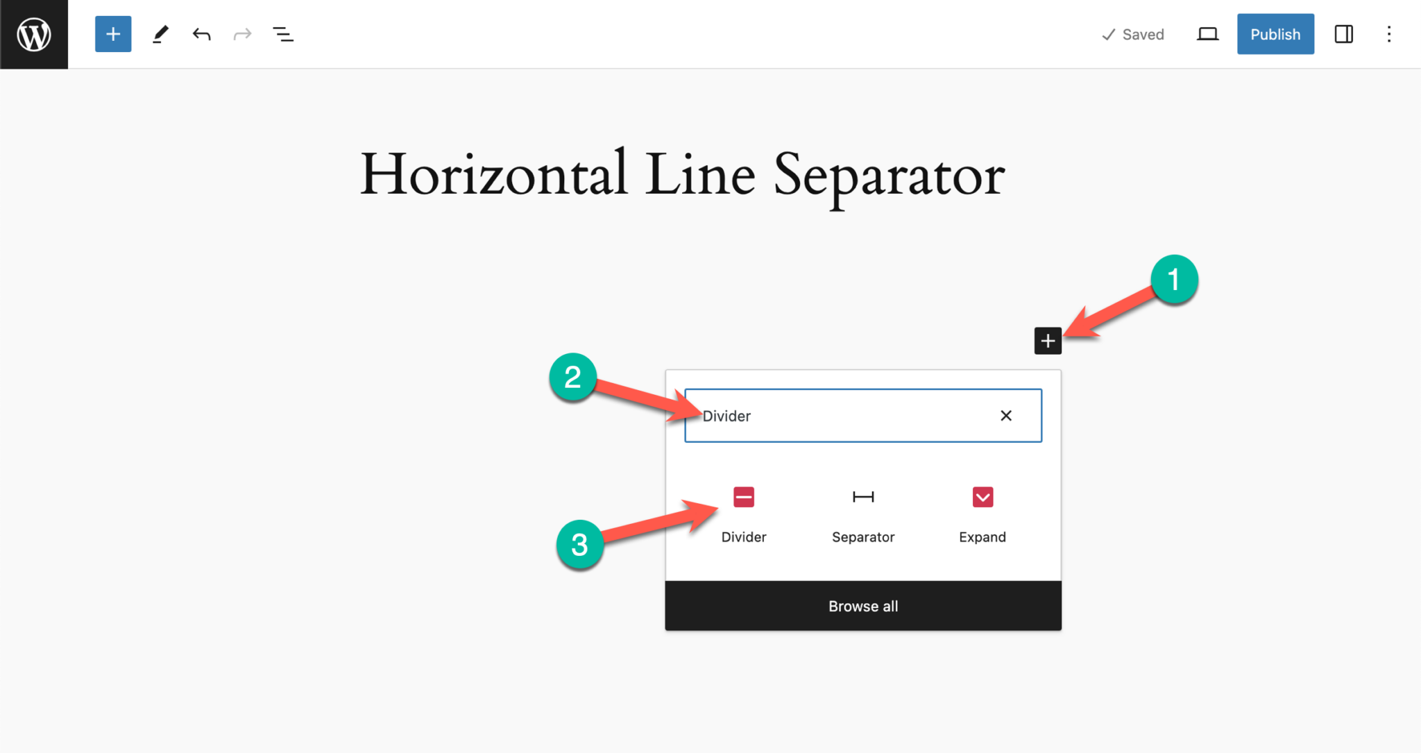 How To Add A Horizontal Line Separator in WordPress