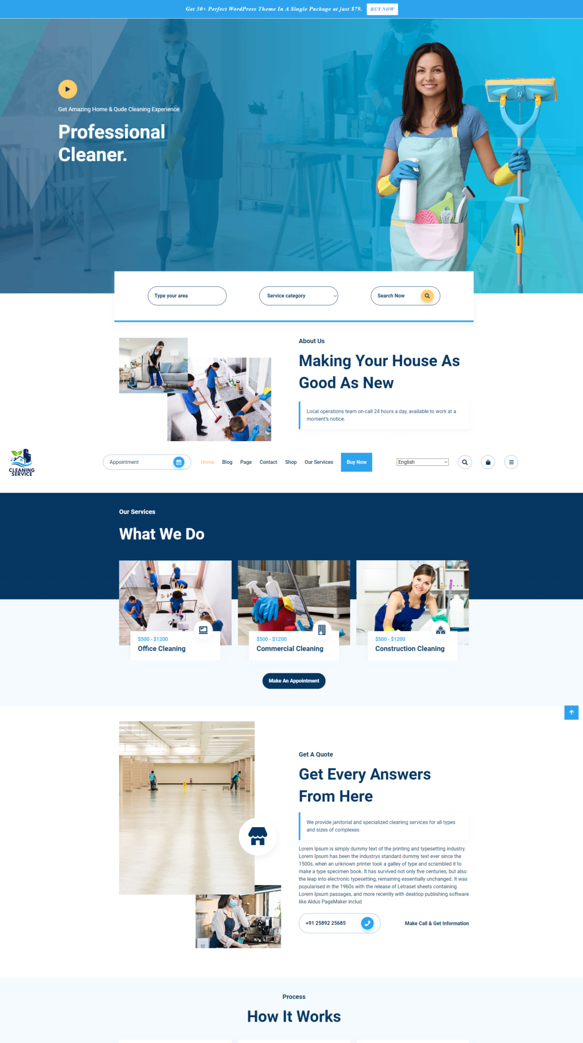 10 Best WordPress Themes for Cleaning Services (2025)
