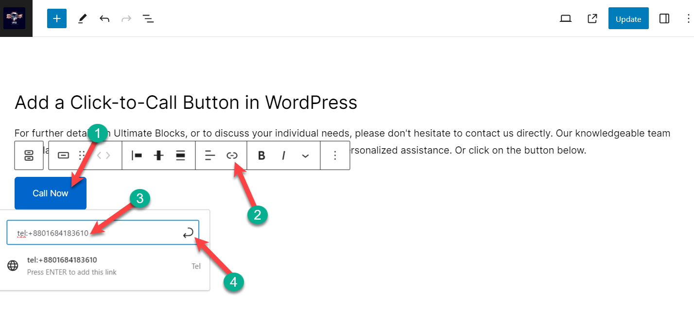 How to Add a Click-to-Call Button in WordPress (With/out A Plugin)