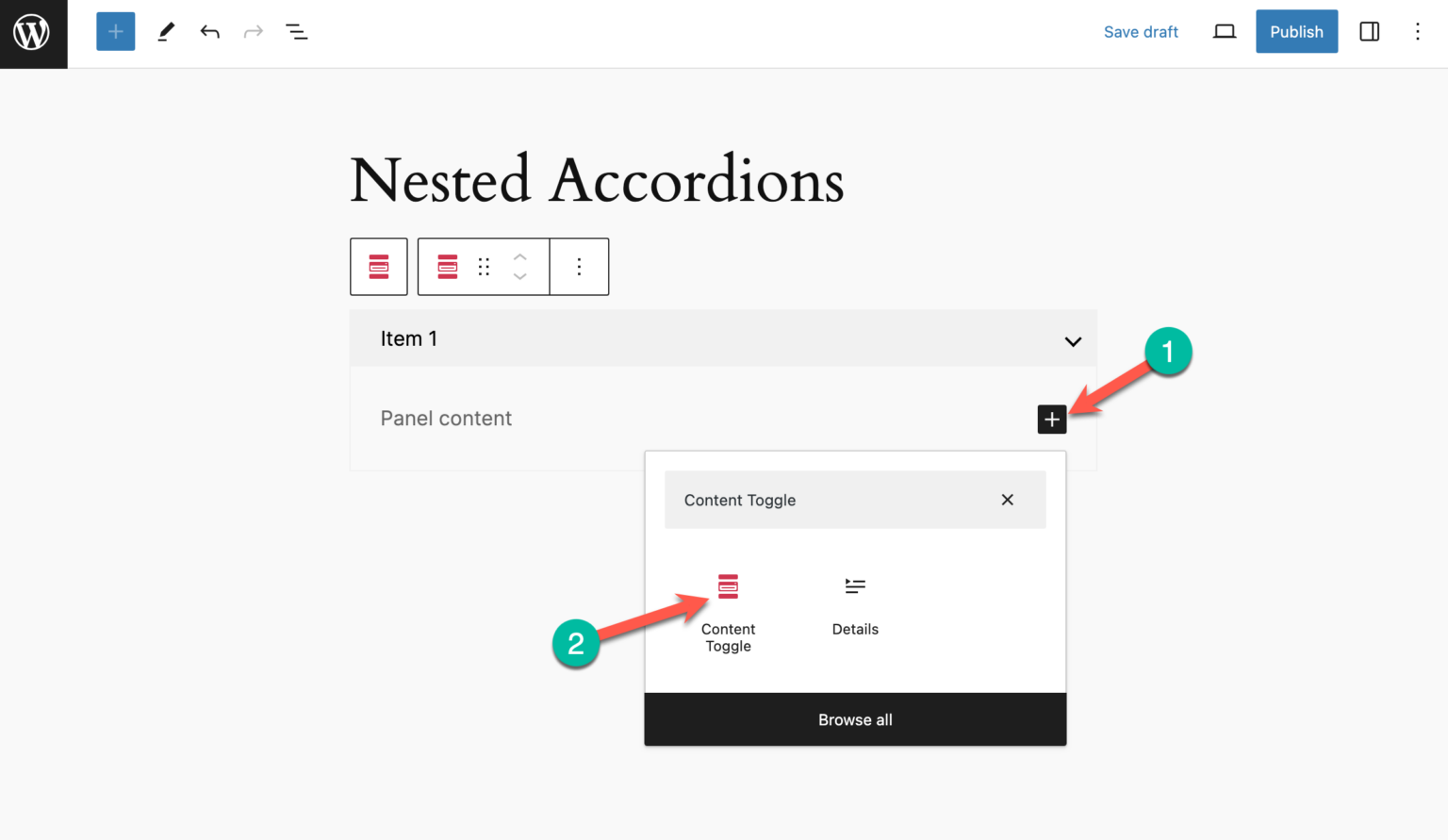 How to Create a Nested Accordion in WordPress