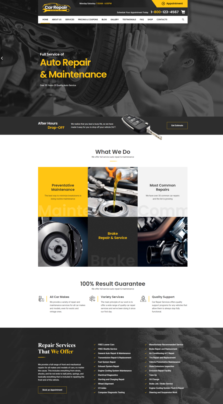 9 Best Car Services WordPress Themes (2025)