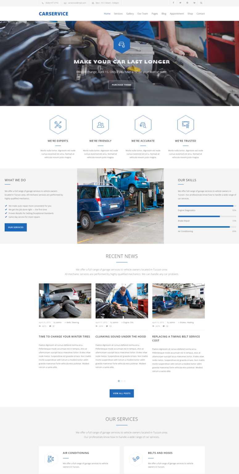 9 Best Car Services WordPress Themes (2025)