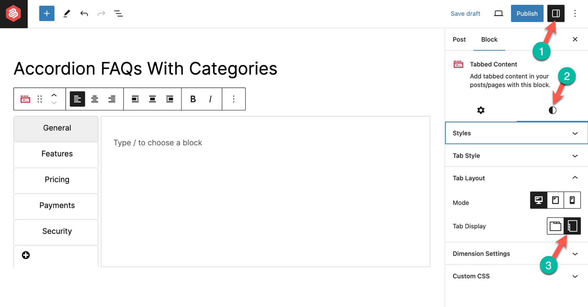 How to Add Accordion FAQs with Categories in WordPress