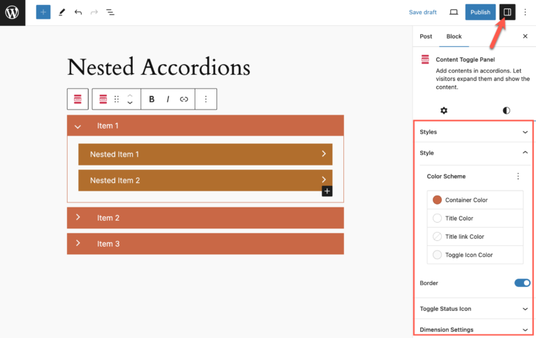 How to Create a Nested Accordion in WordPress
