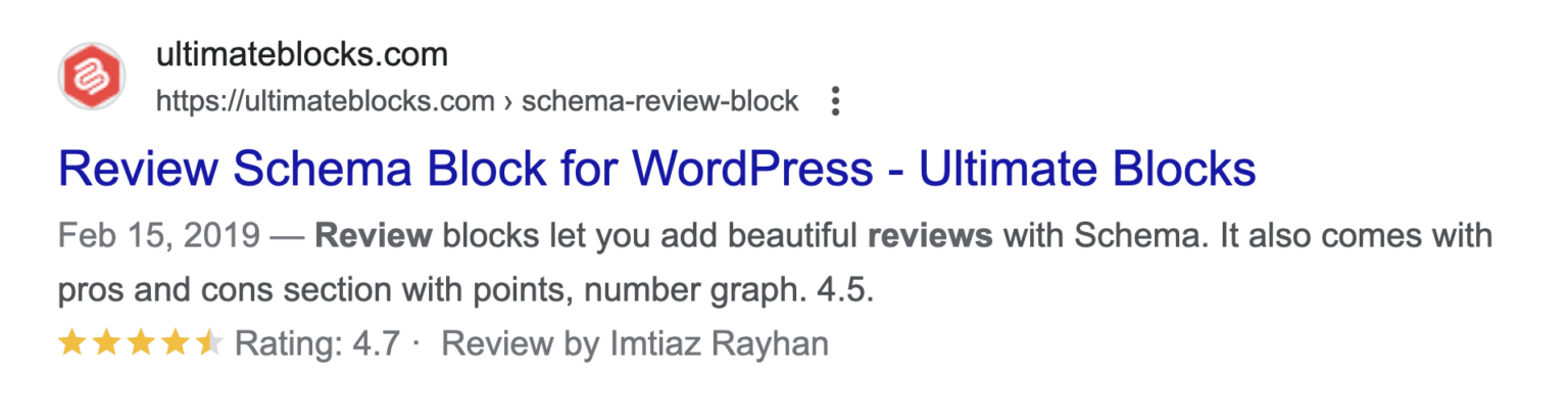 Review Block for WordPress (Schema) - Ultimate Blocks