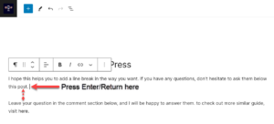 How to Add a Line Break in WordPress (Spacer)