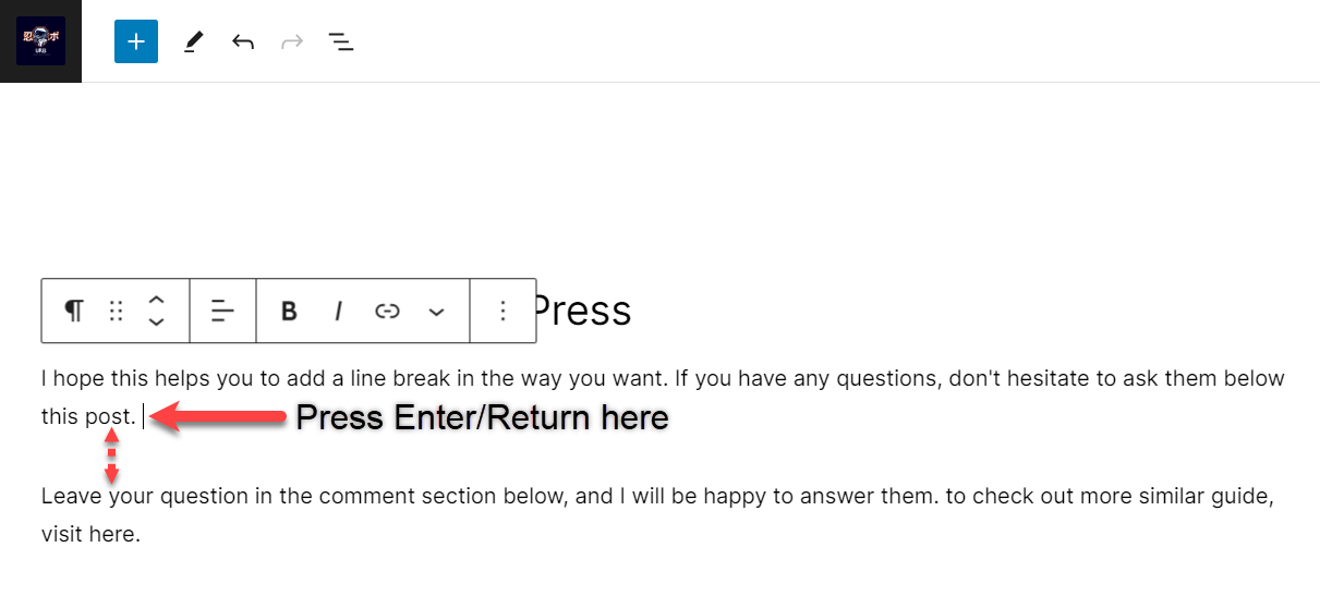 How to Add a Line Break in WordPress (Spacer)