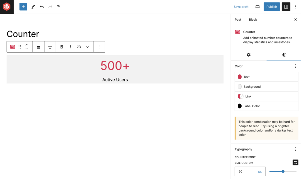 Counter Block - Show Animated Number Counter in WordPress
