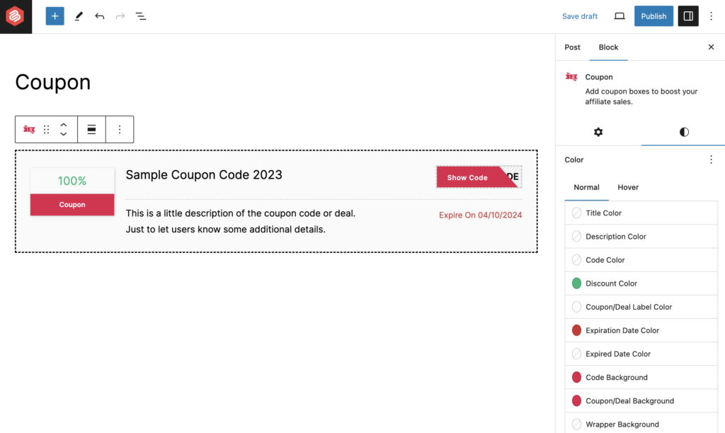 Coupon Block for WordPress - Ultimate Blocks