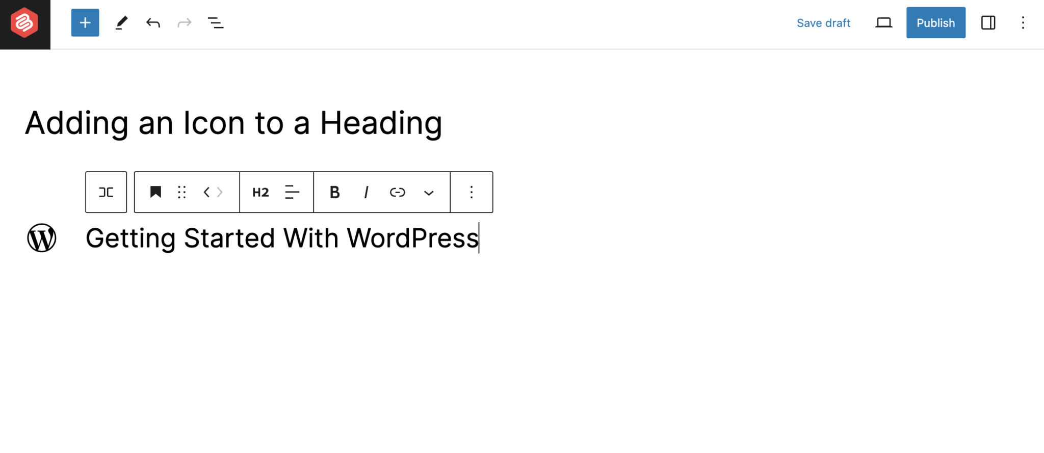 How to Add an Icon to a Heading in WordPress