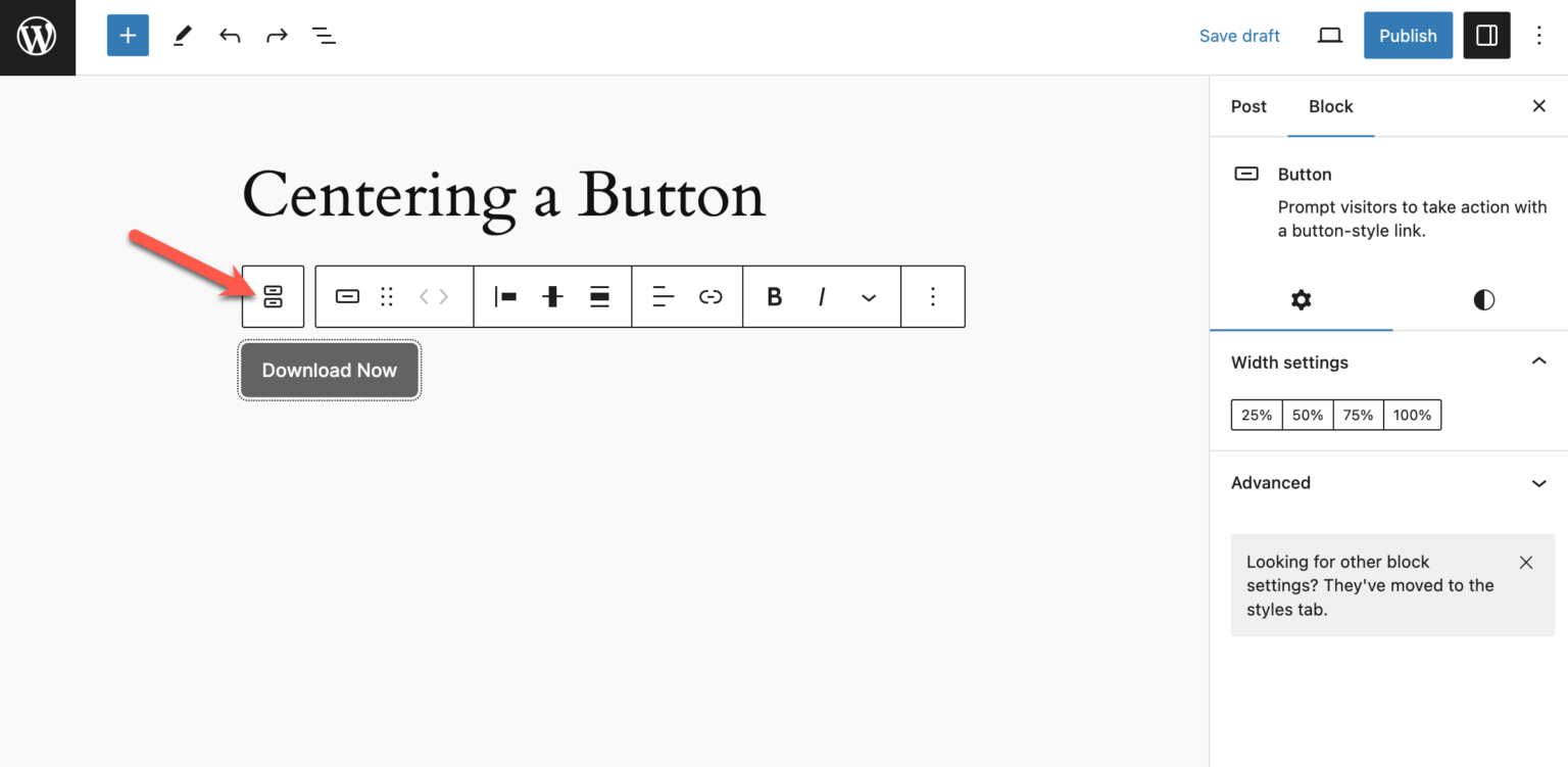 How to Center a Button in WordPress Block Editor