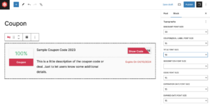 Coupon Block for WordPress - Ultimate Blocks