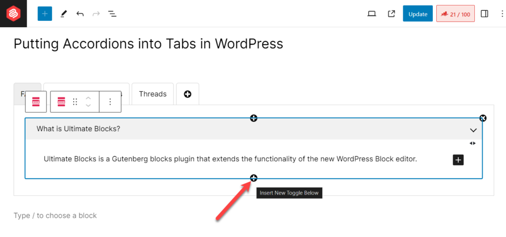 How to Put Accordions into Tabs in WordPress