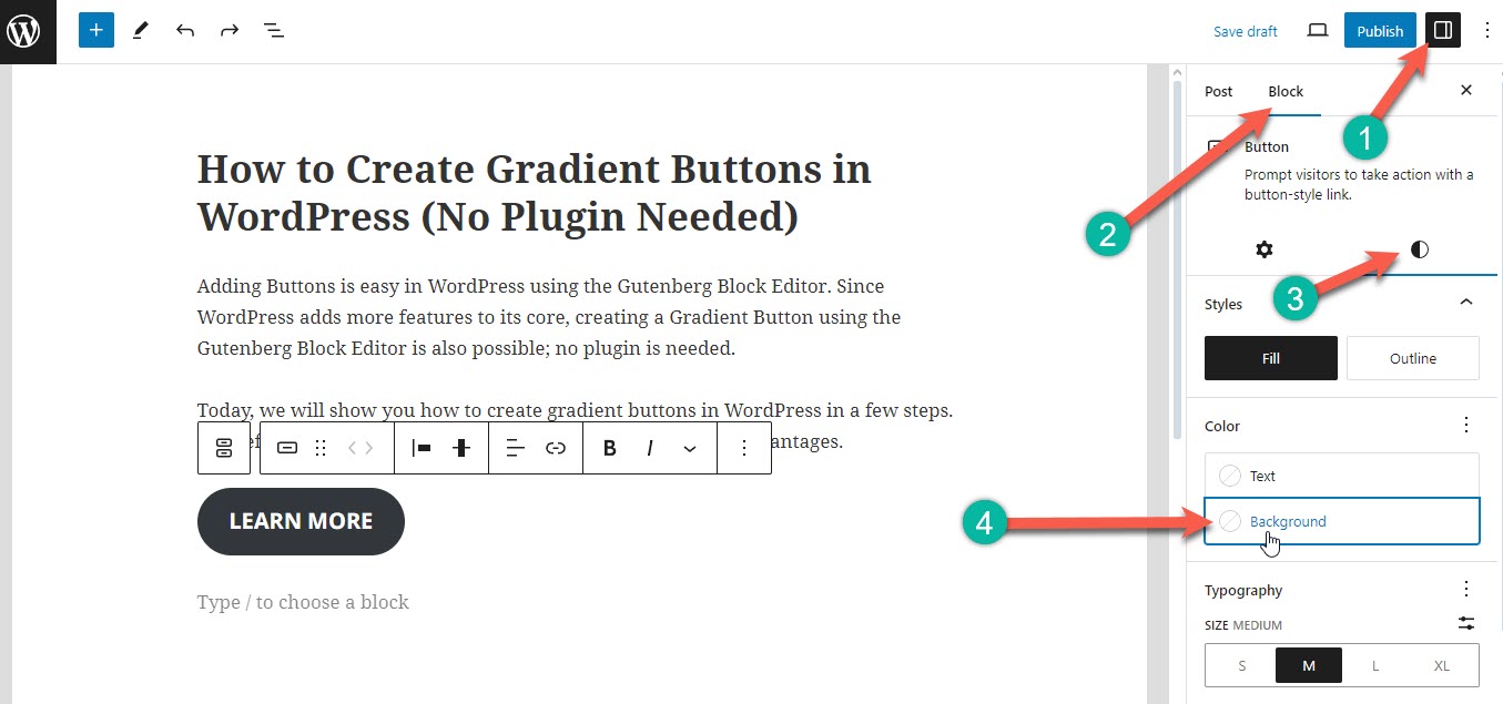 How to Create Gradient Buttons in WordPress (No Plugin Needed) - Ultimate Blocks