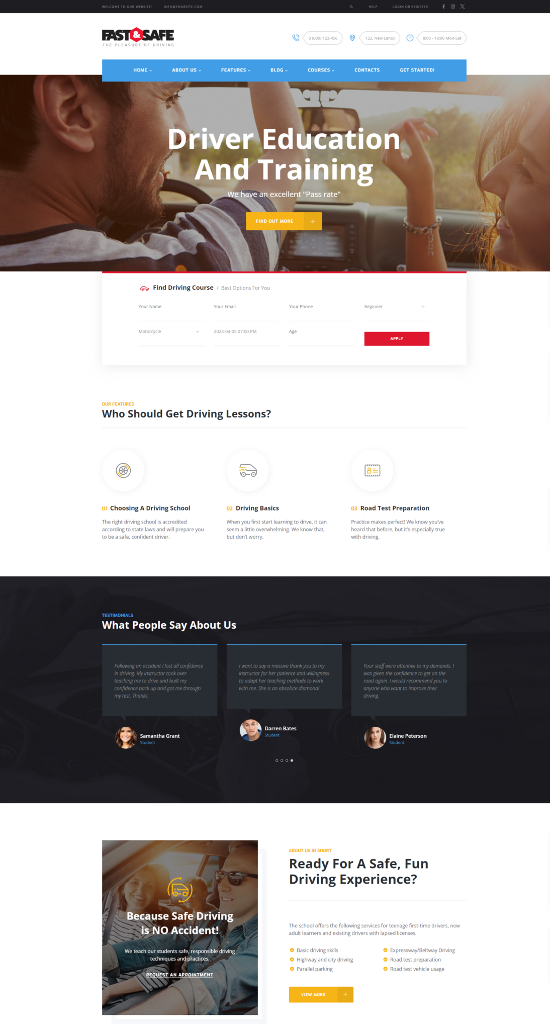 7 Best Driving School WordPress Themes (2025)