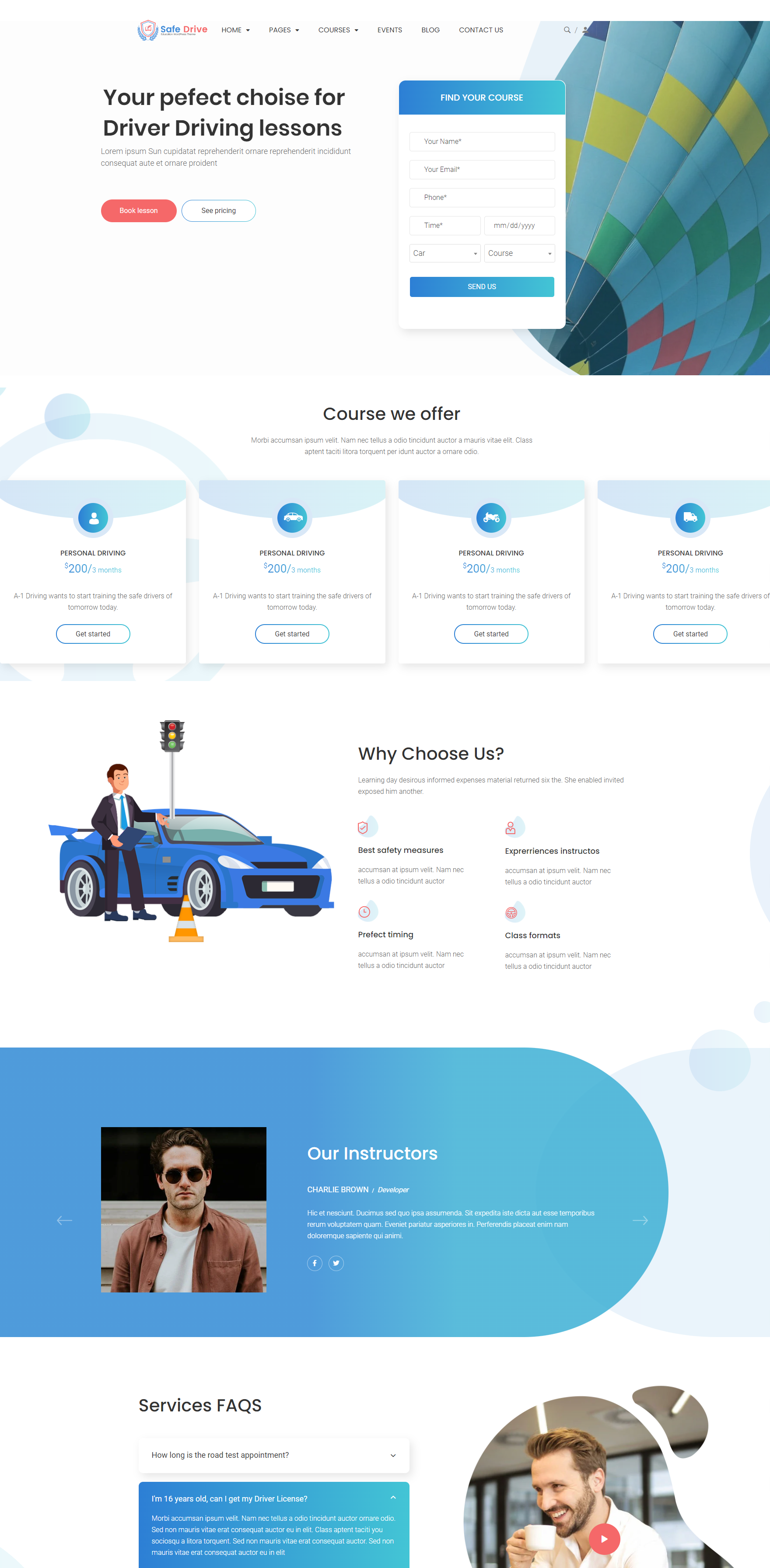 7 Best Driving School WordPress Themes (2026)