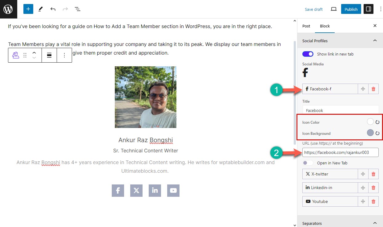 How to Add a Team Member Section in WordPress (3 Easy Steps) - Ultimate Blocks