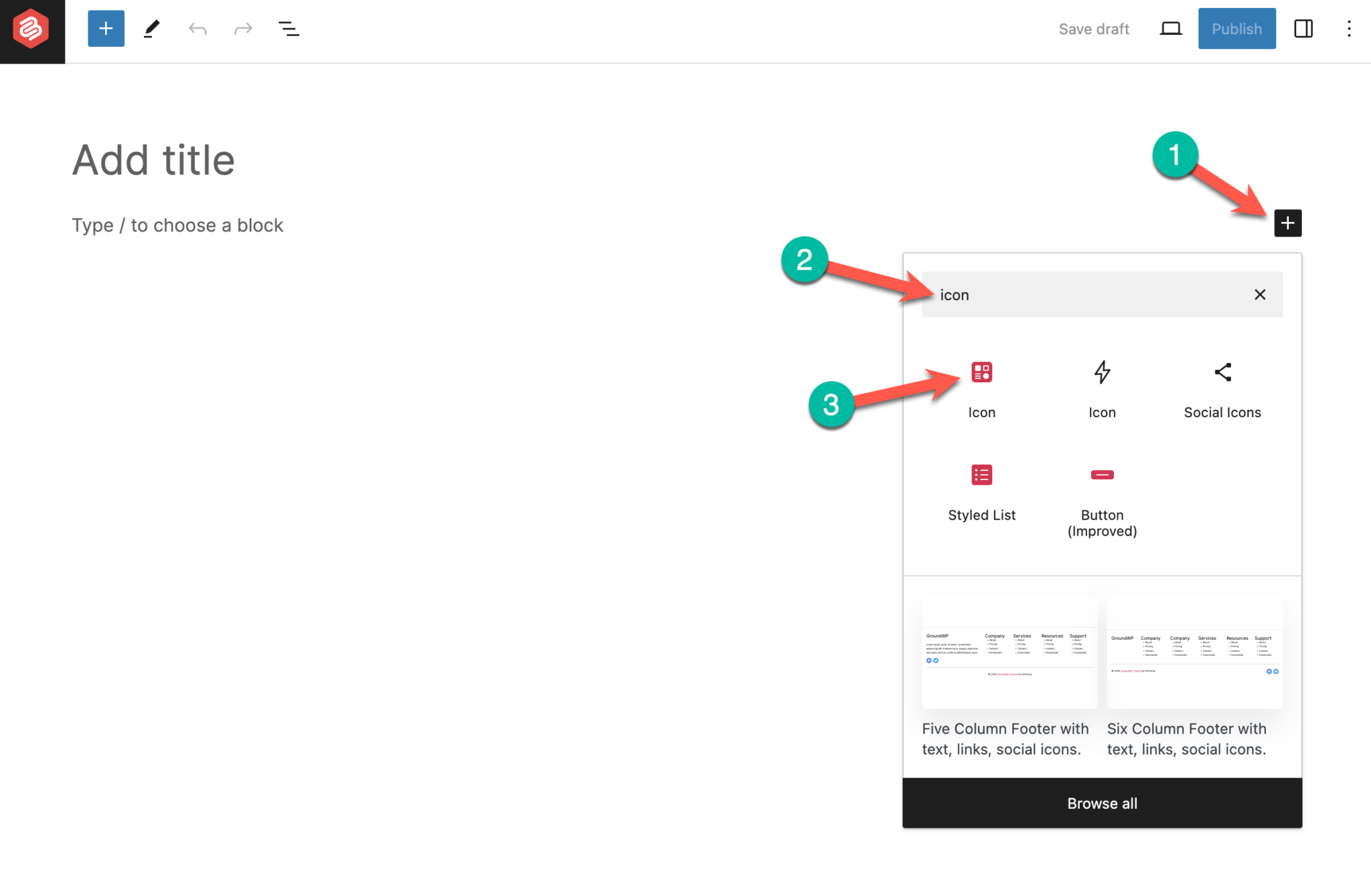 How to Add Icons in WordPress Posts/Pages - Ultimate Blocks