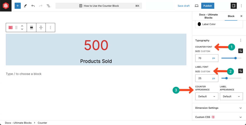 How to Use the Counter Block
