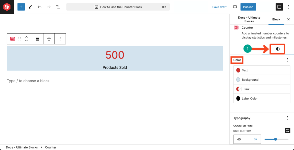 How to Use the Counter Block