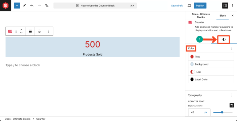 How to Use the Counter Block