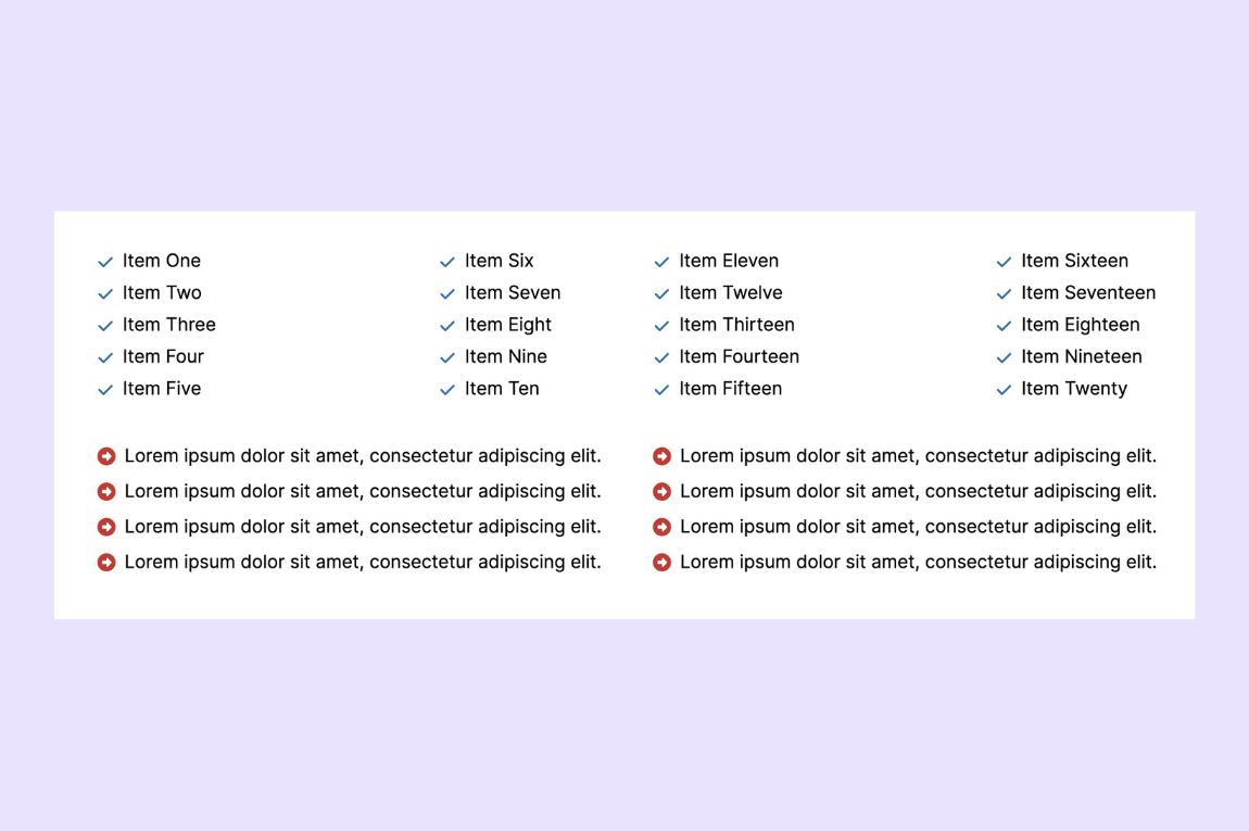 Styled List Block for WordPress - Ultimate Blocks