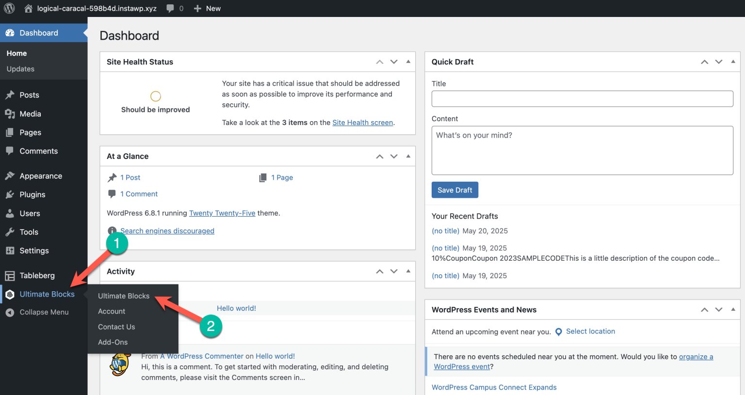 How to Activate and Deactivate Blocks in Ultimate Blocks - Ultimate Blocks