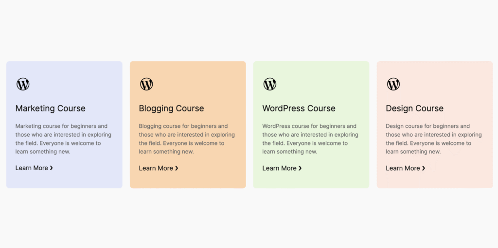 Iconic Info Boxes Grid | WordPress Pattern by Ultimate Blocks