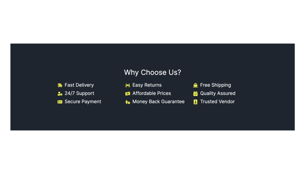 Why Choose Us Section | WordPress Pattern by Ultimate Blocks